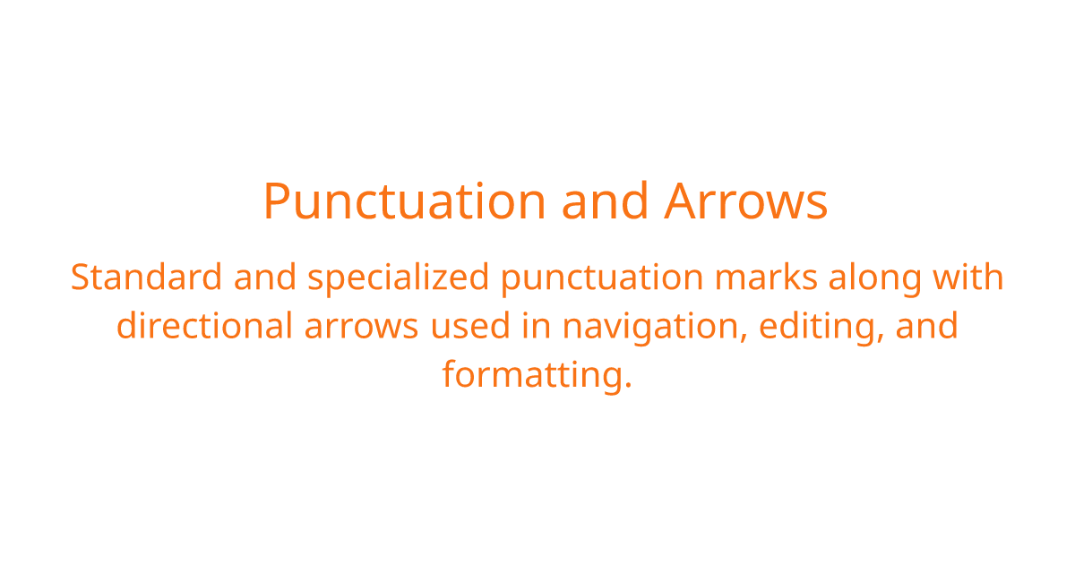 Punctuation and Arrows | Glyph Catalog