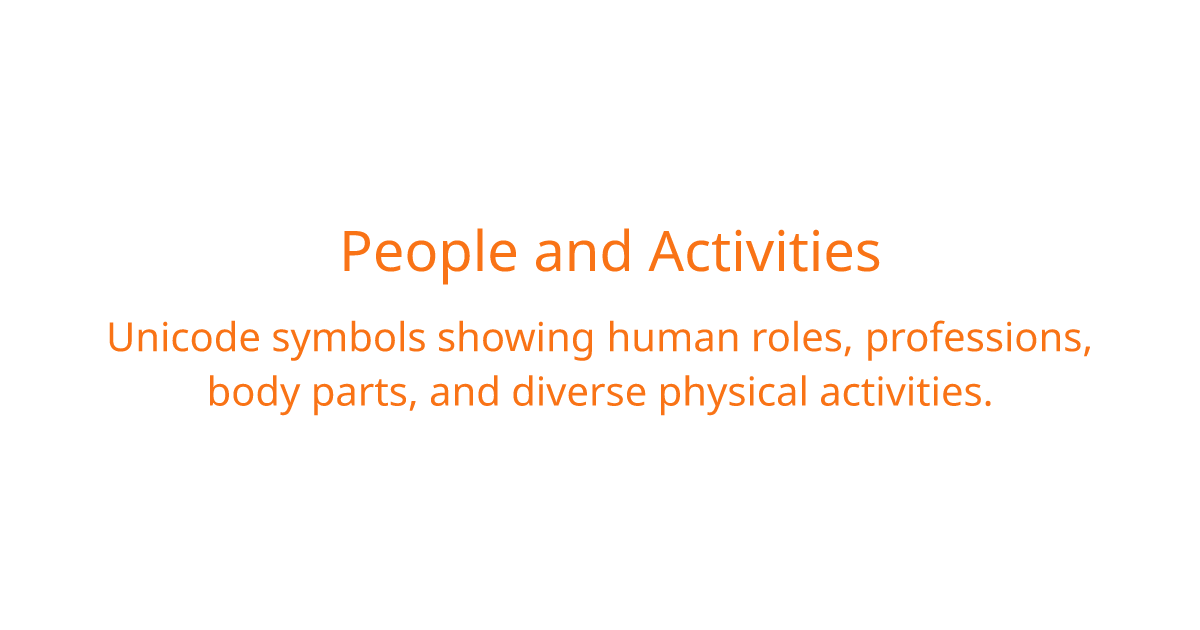 Portrait and Role Symbols | Glyph Catalog